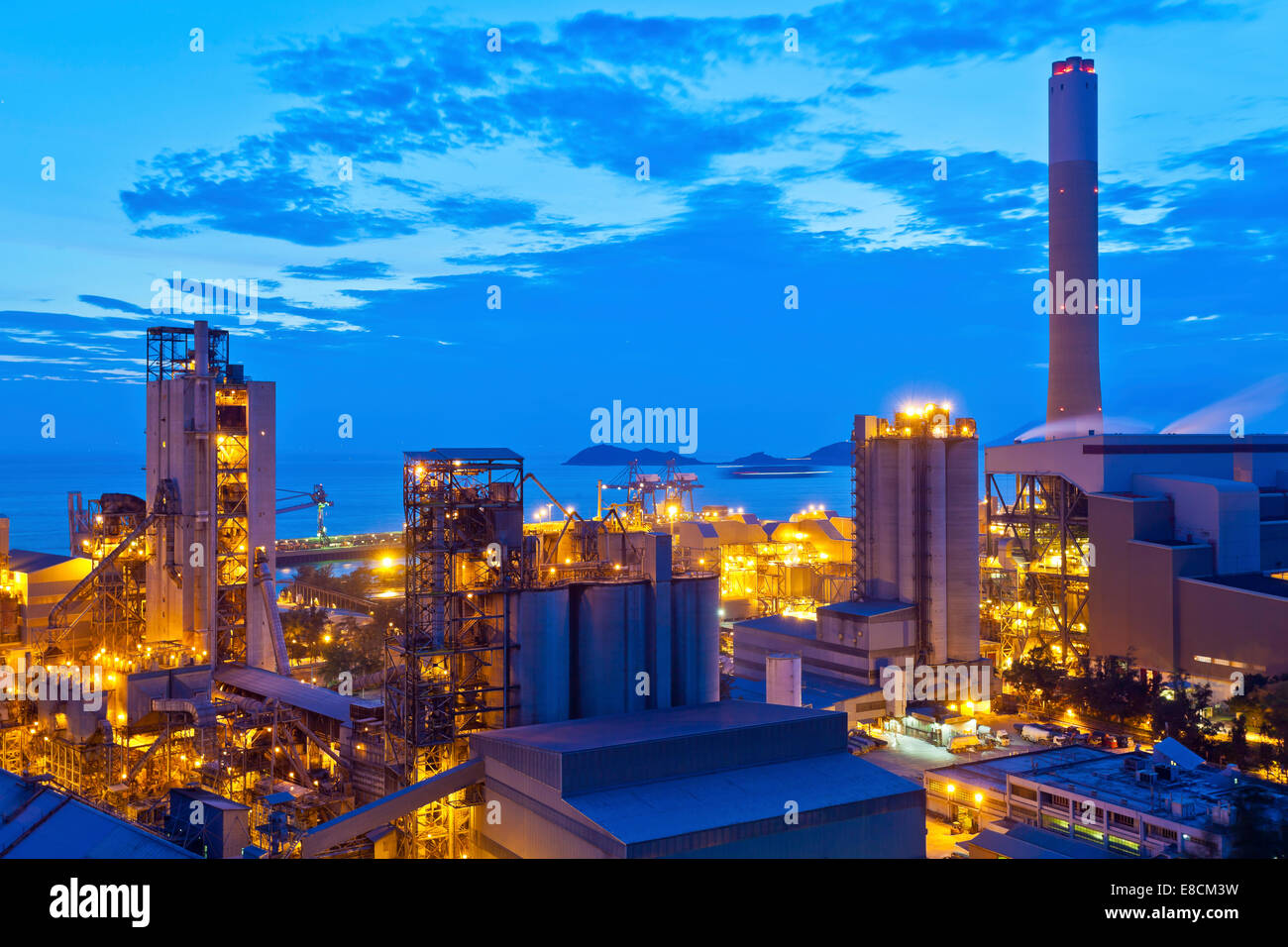 Power plant at sunset in Hong Kong Stock Photo - Alamy