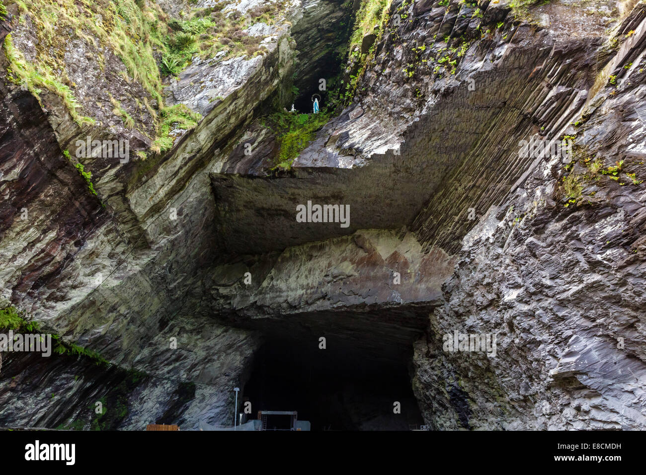 Entrance to Valentia Island Slate Quarry with the Grotto above ...