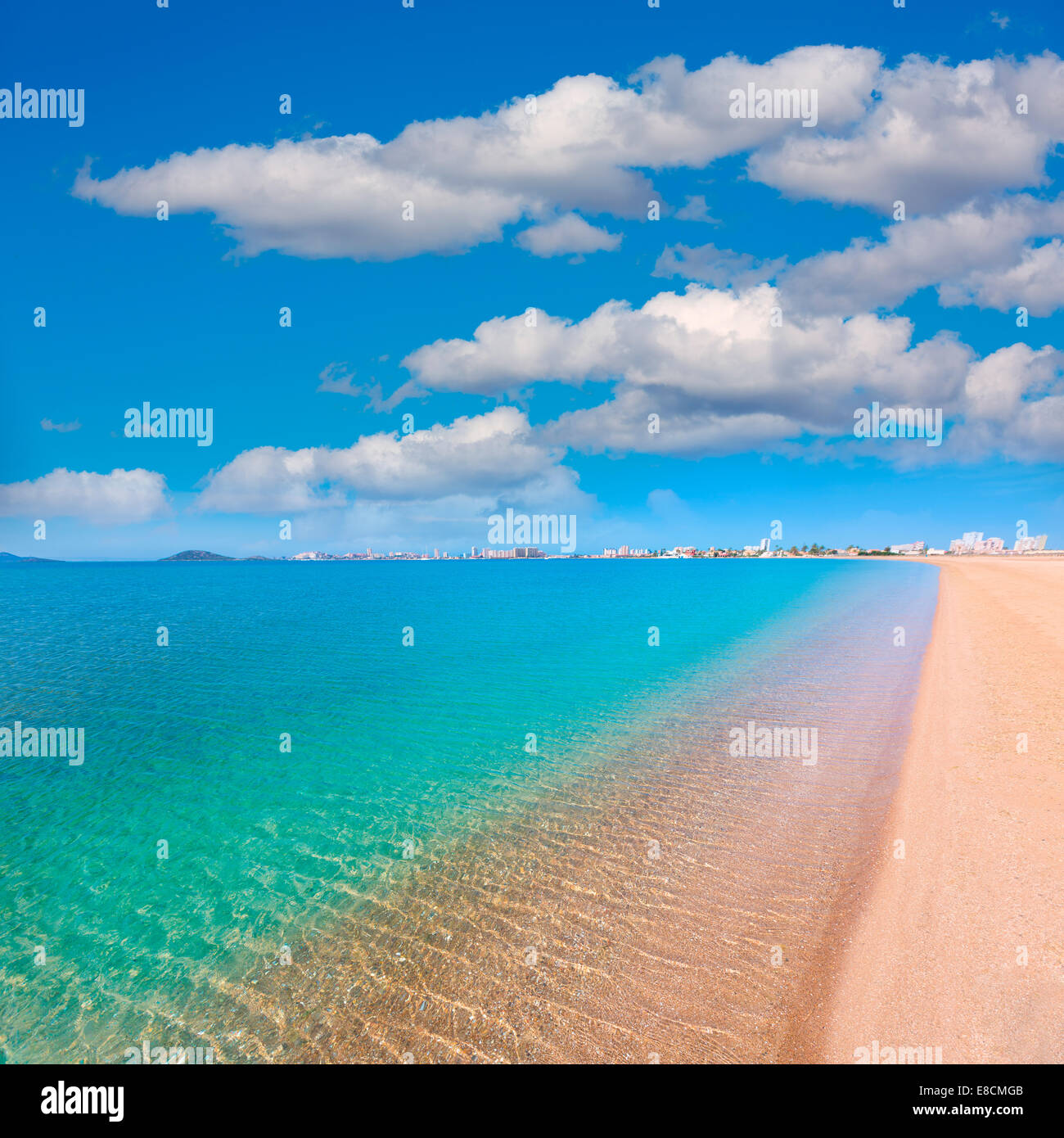 Playa Paraiso beach in Manga Mar Menor Murcia at Spain Stock Photo - Alamy