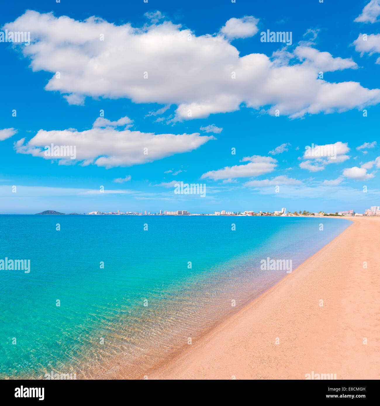 Playa Paraiso beach in Manga Mar Menor Murcia at Spain Stock Photo - Alamy