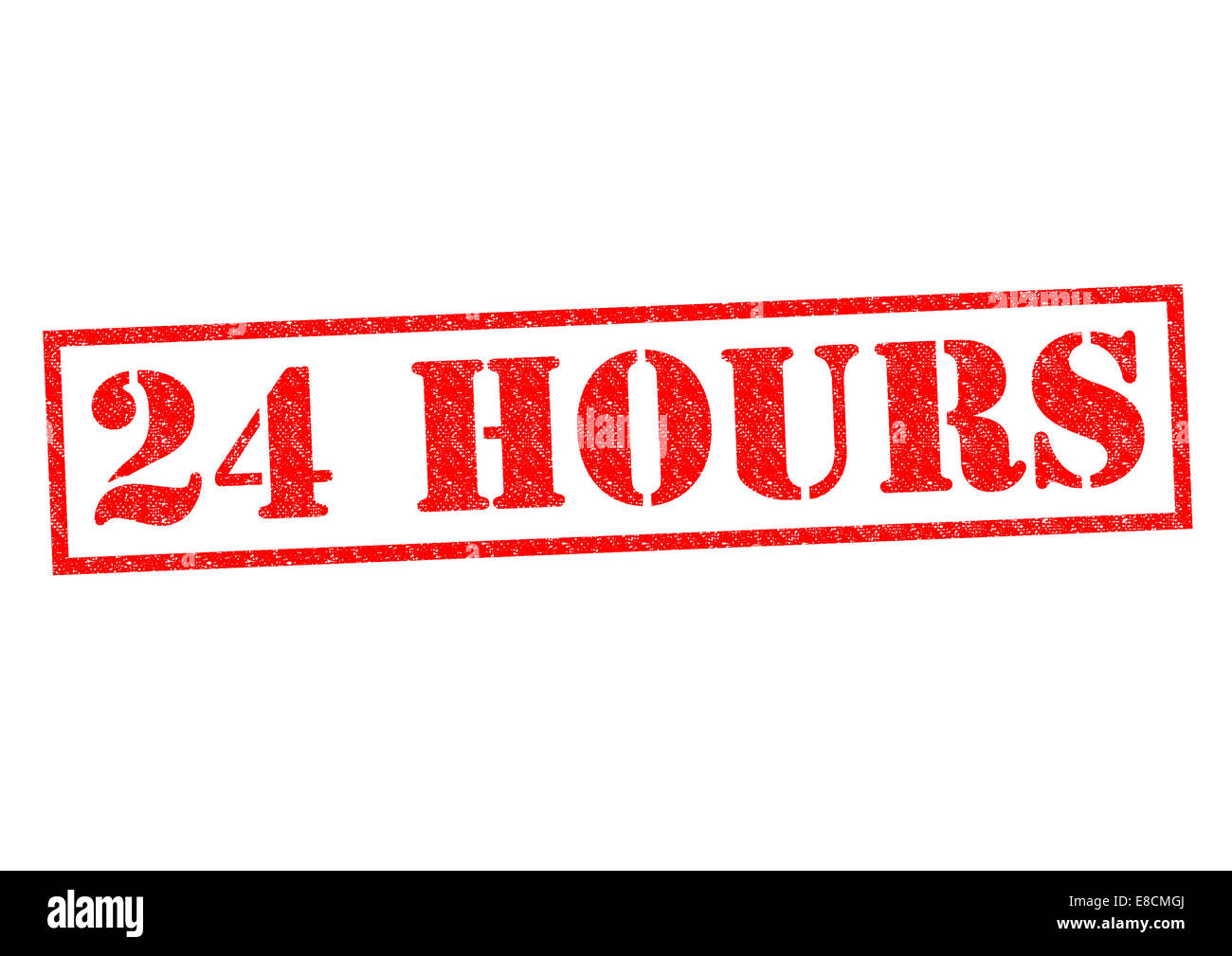 24 HOURS red Rubber Stamp over a white background Stock Photo - Alamy