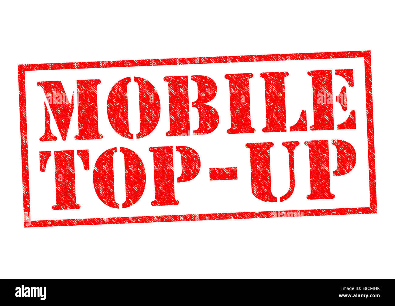 MOBILE TOP-UP red Rubber Stamp over a white background Stock Photo - Alamy
