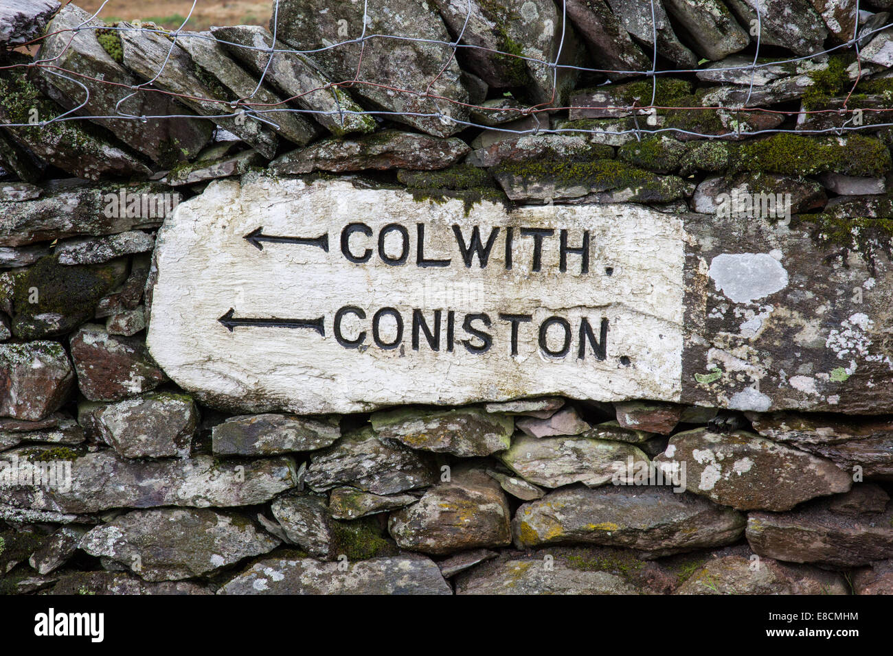 Elterwater sign hi-res stock photography and images - Alamy