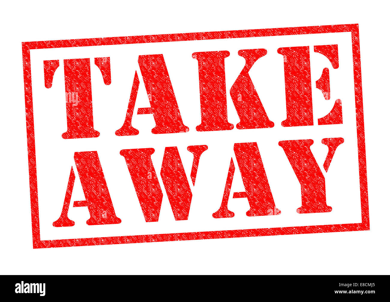 TAKE AWAY red Rubber Stamp over a white background Stock Photo - Alamy