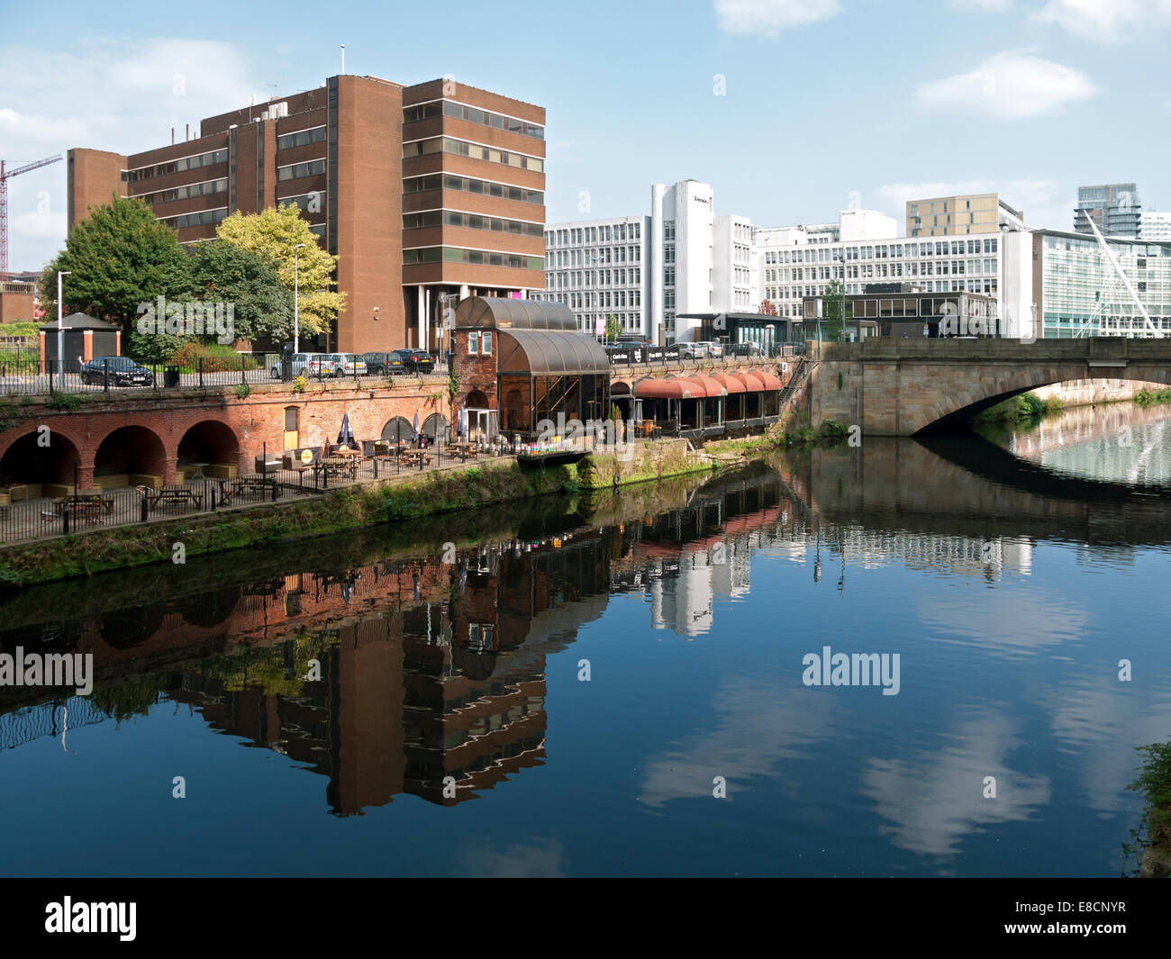 River irwell bridge reflection hi-res stock photography and images - Alamy