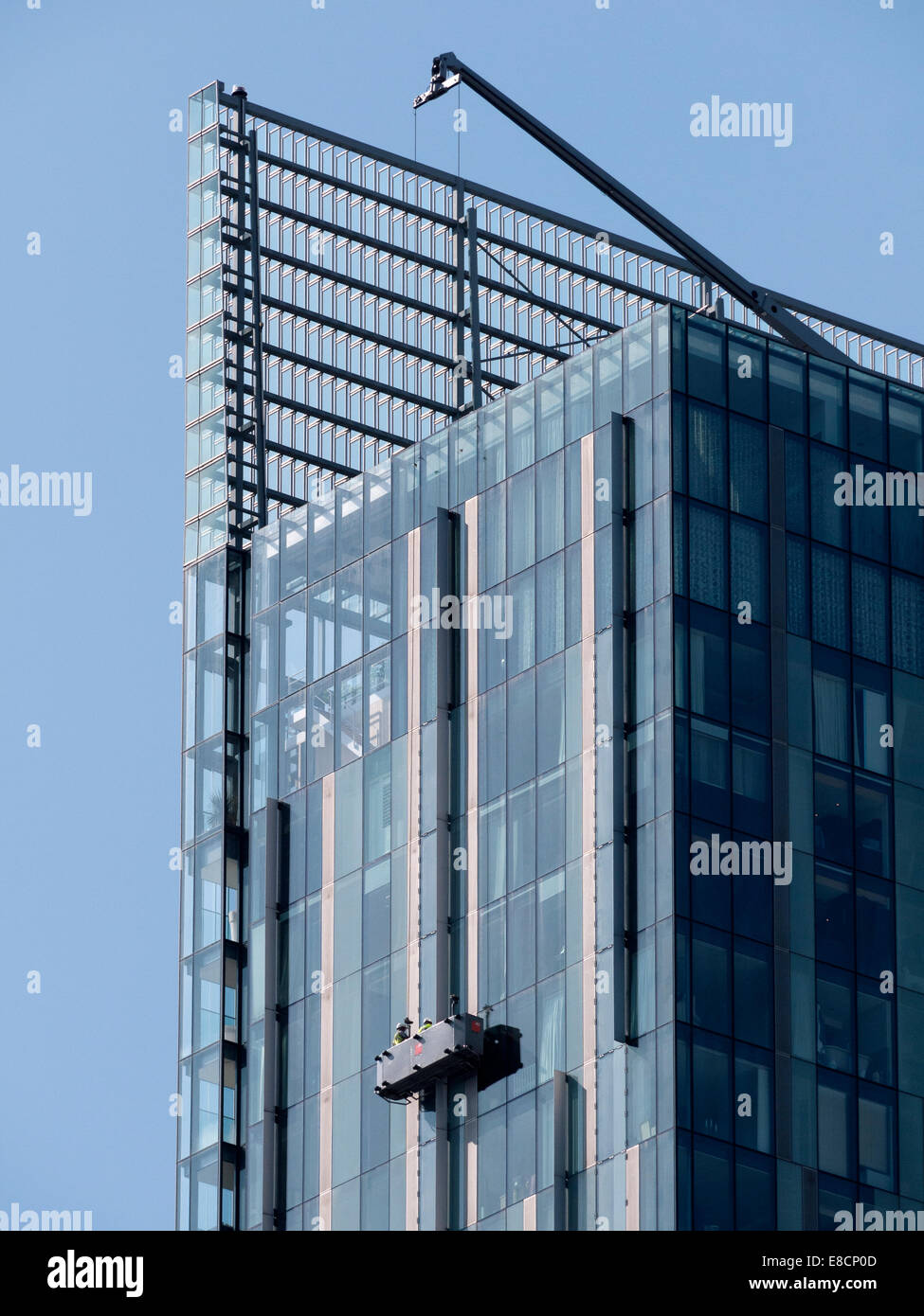 Window cleaning cradle hi-res stock photography and images - Alamy