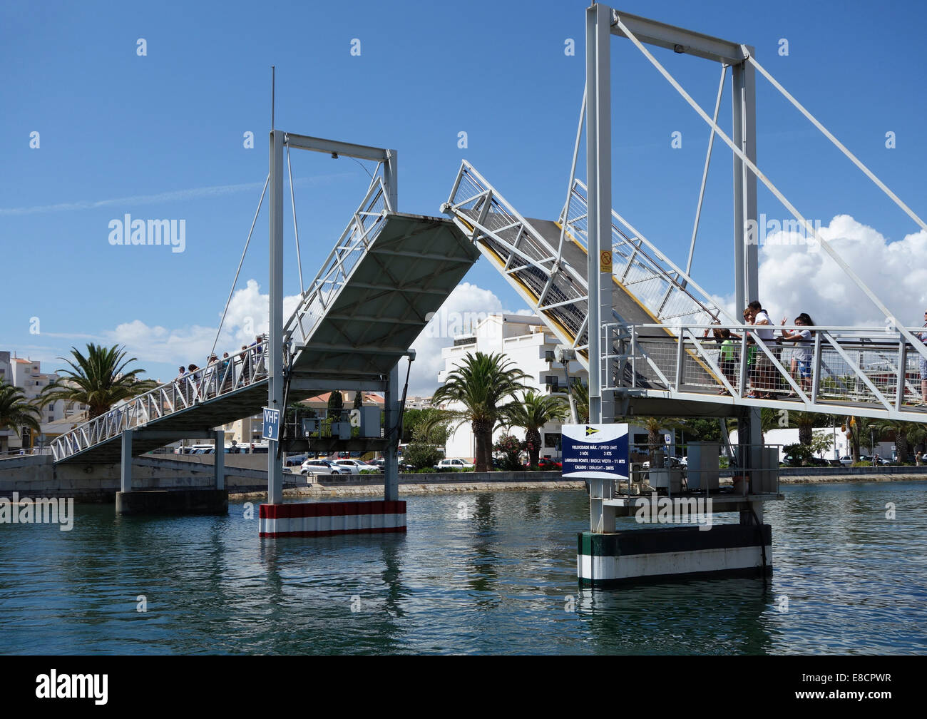 Drawbridge with modern design in Lagos, The Algarve, Portugal Stock ...