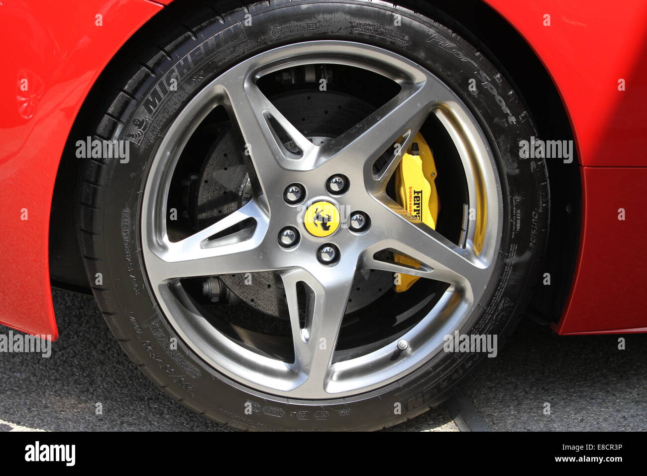Detail of a Ferrari sports car Stock Photo - Alamy
