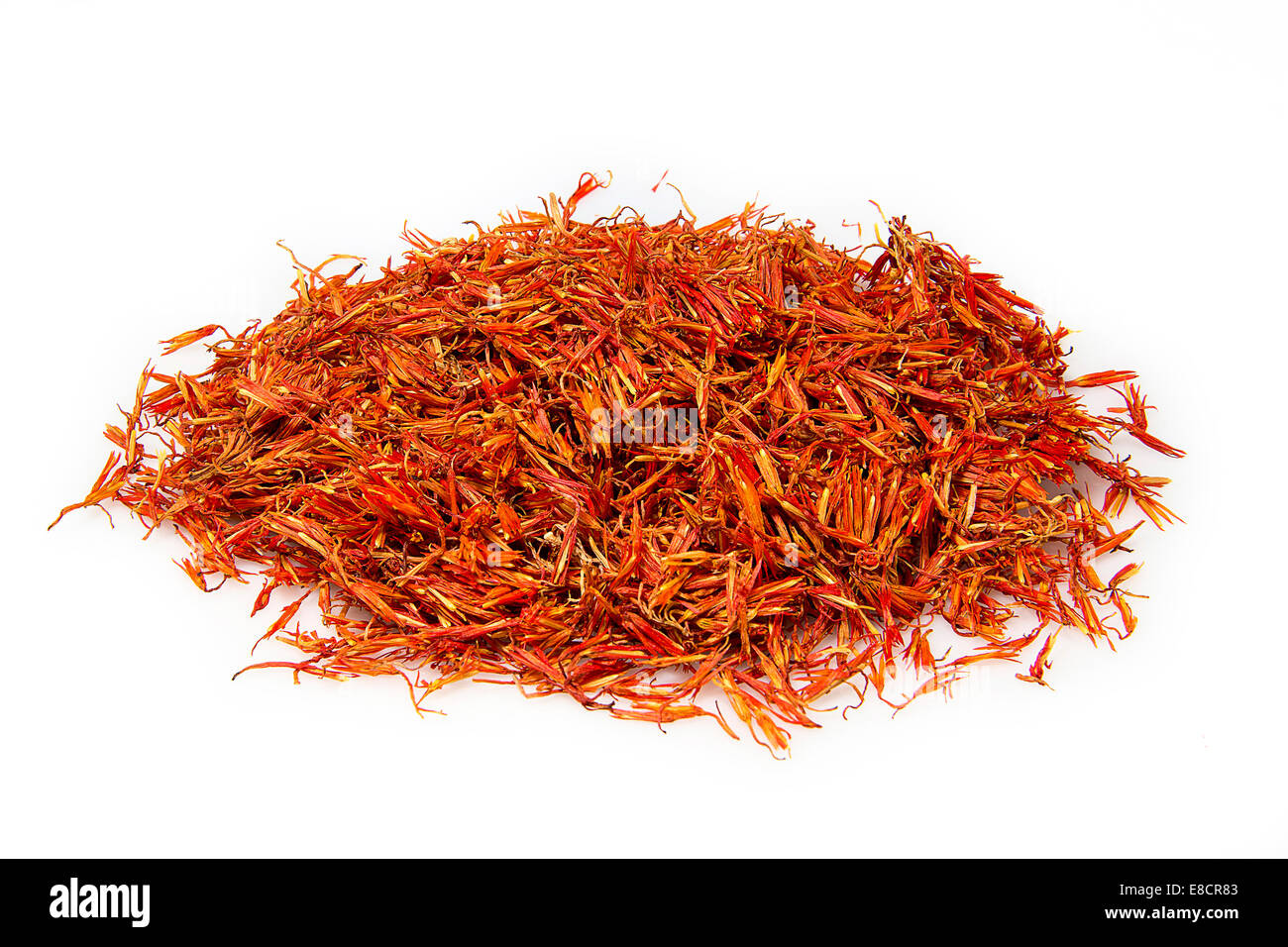 saffron stigmas isolated on white background Stock Photo - Alamy