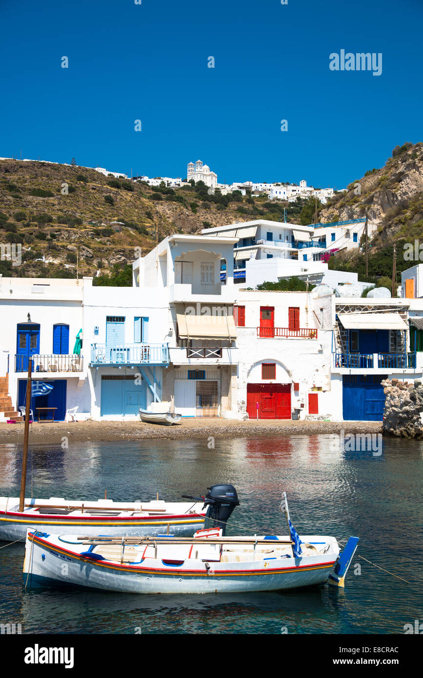 colourful klima at milos in greece Stock Photo - Alamy