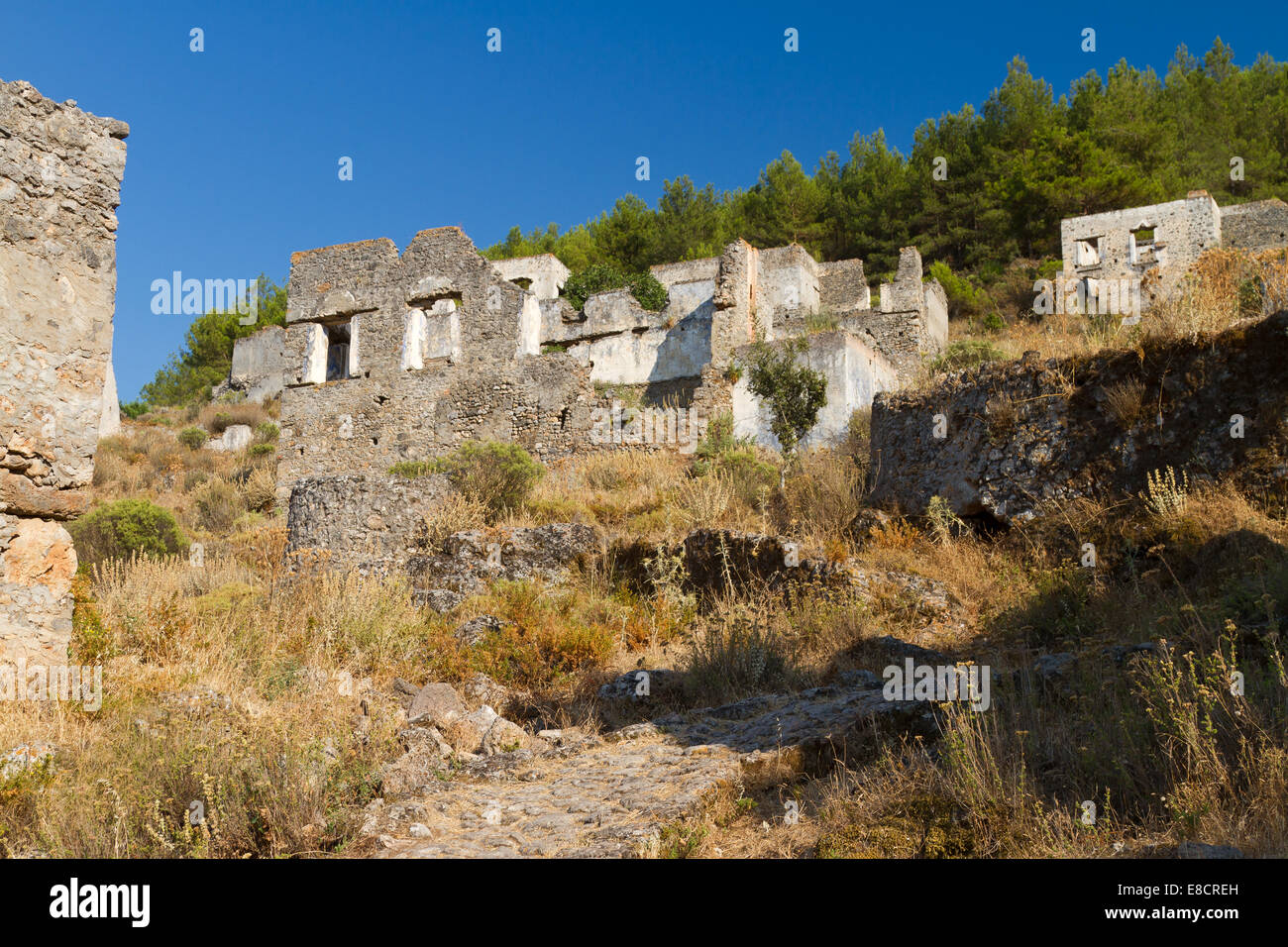 Ruins Kayakoy Fethiye Stock Photo - Alamy