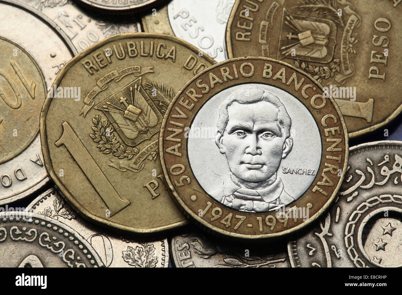 Coins of the Dominican Republic. Dominican national hero Francisco del ...