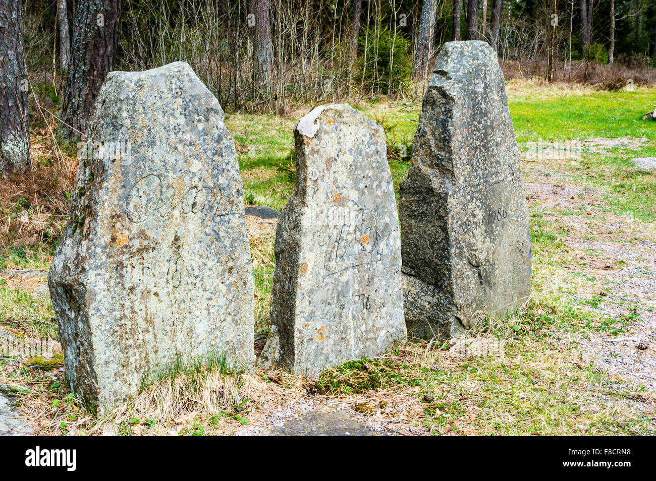 Sweden, Halleberg table mountain. Kings stones Stock Photo - Alamy