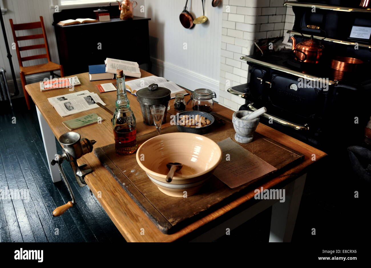 Lenox, Massachusetts: The basement kitchen at Edith Wharton's Summer ...