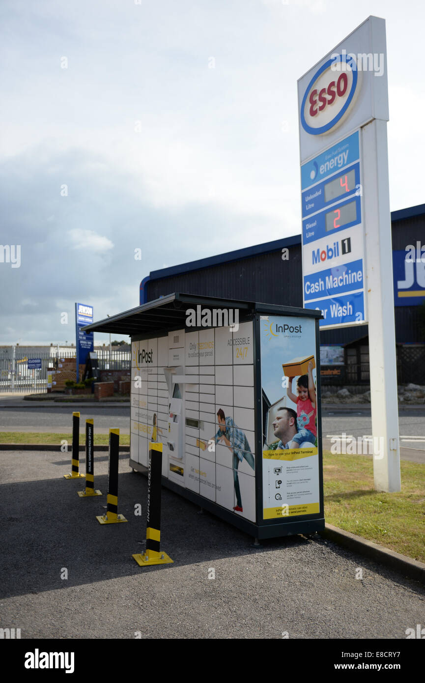 InPost postal collection point on a trading estate UK Stock Photo - Alamy