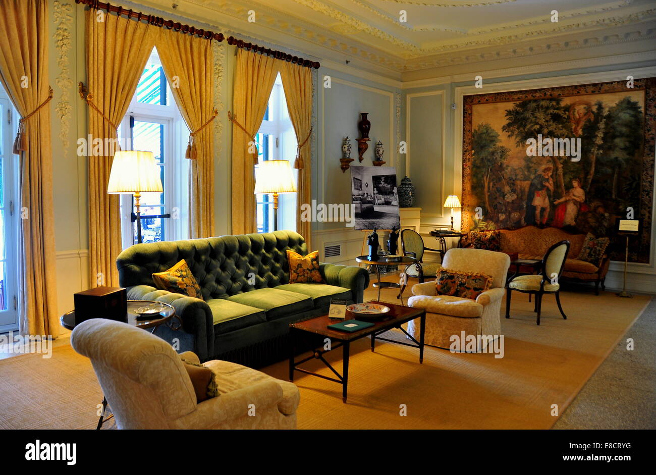 Lenox, Massachusetts: The Ground Floor Drawing Room at The Mount ...