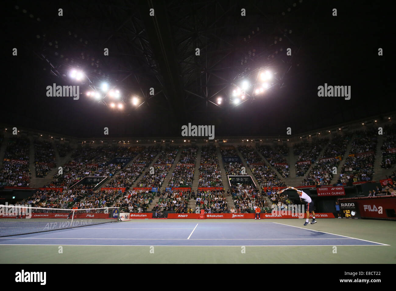 Ariake Coliseum, Tokyo, Japan. 5th Oct, 2014. Kei Nishikori (JPN ...