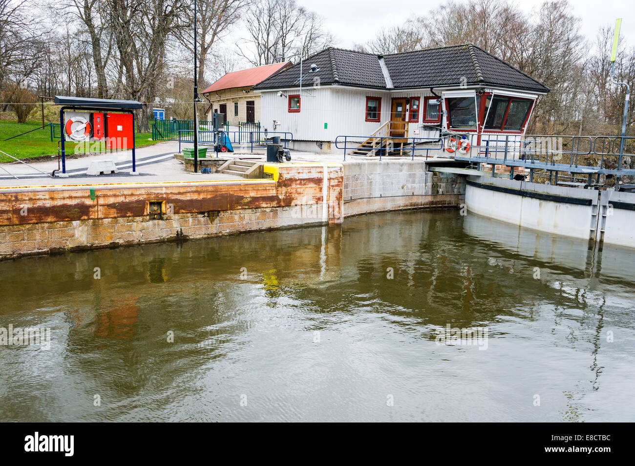 Sweden, Vänersborg. Lock in Göta kanal Stock Photo - Alamy