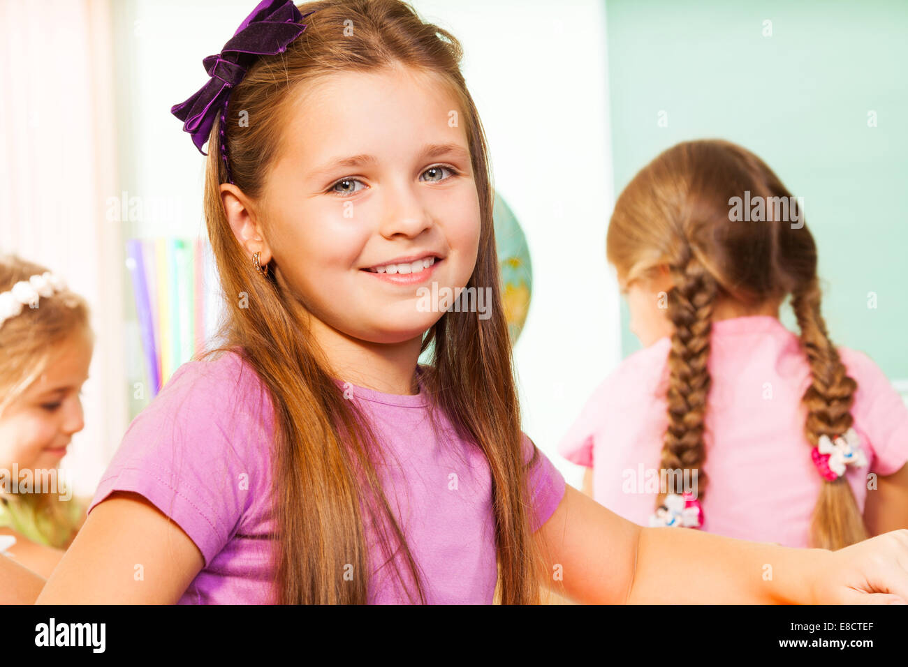 Nice girl close up view looking straight Stock Photo - Alamy