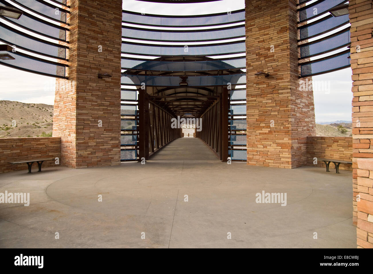 Modern Pedestrian Bridge at Laughlin, Nevada USA Stock Photo - Alamy