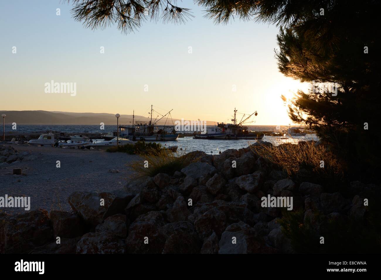 Sunset Promajna beach, Makarska Riviera, Croatia Stock Photo - Alamy