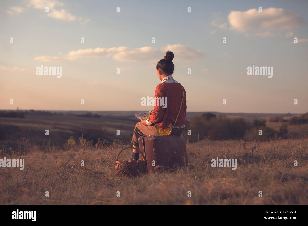 Lonely artist drawing Stock Photo - Alamy