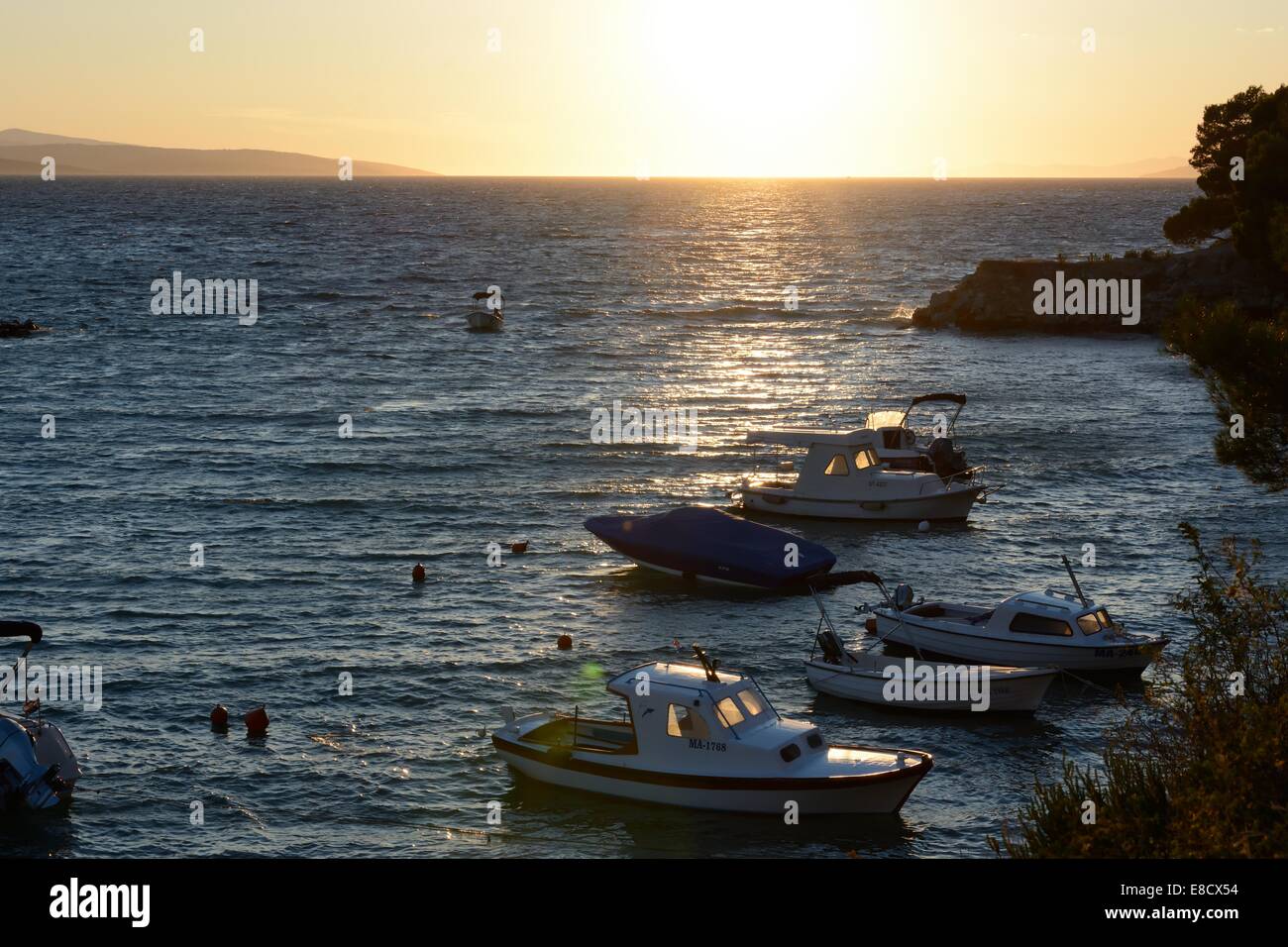 Sunset Promajna beach, Makarska Riviera, Croatia Stock Photo - Alamy