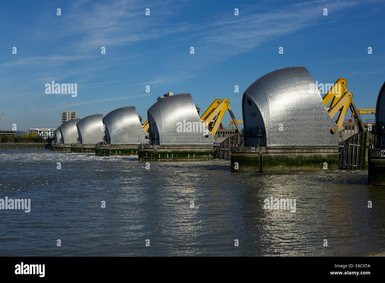 Thames barrier raised hi-res stock photography and images - Alamy