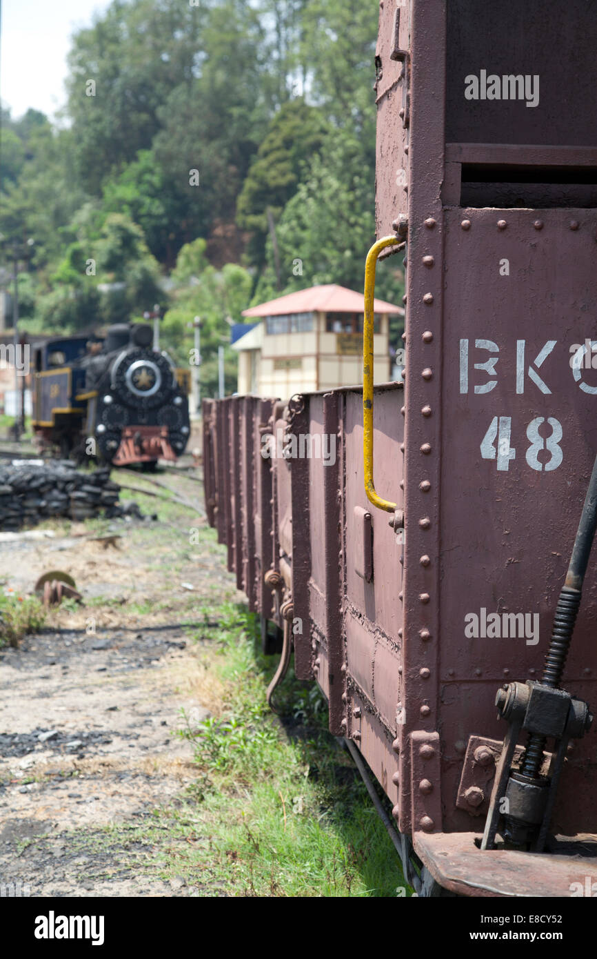 An X Class Steam Locomotive locomotive of the Mountain Railway at Coonoor, Tamil Nadu, India ...