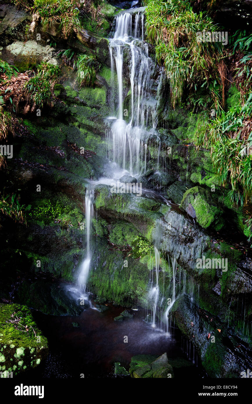 Wide Hope waterfall near Edlingham Castle Stock Photo - Alamy