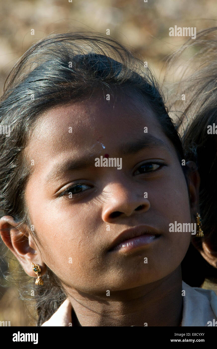 Young pure smiling Indian sunlit village girl Stock Photo - Alamy