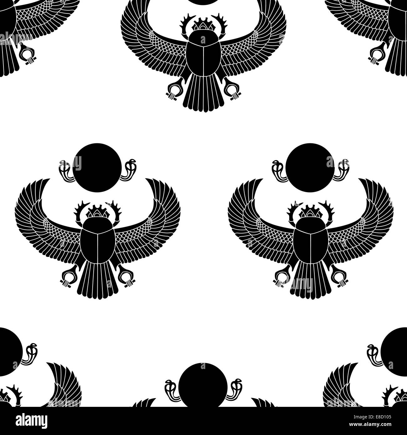 Drawing of egyptian scarab beetle hi-res stock photography and images ...