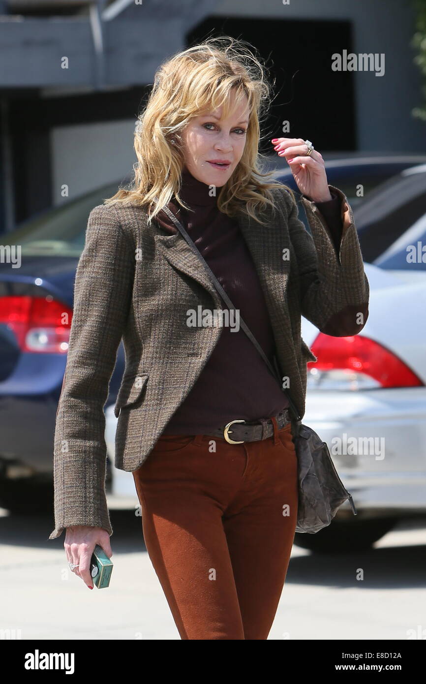 Melanie Griffith and a friend do some shopping on Melrose avenue after ...