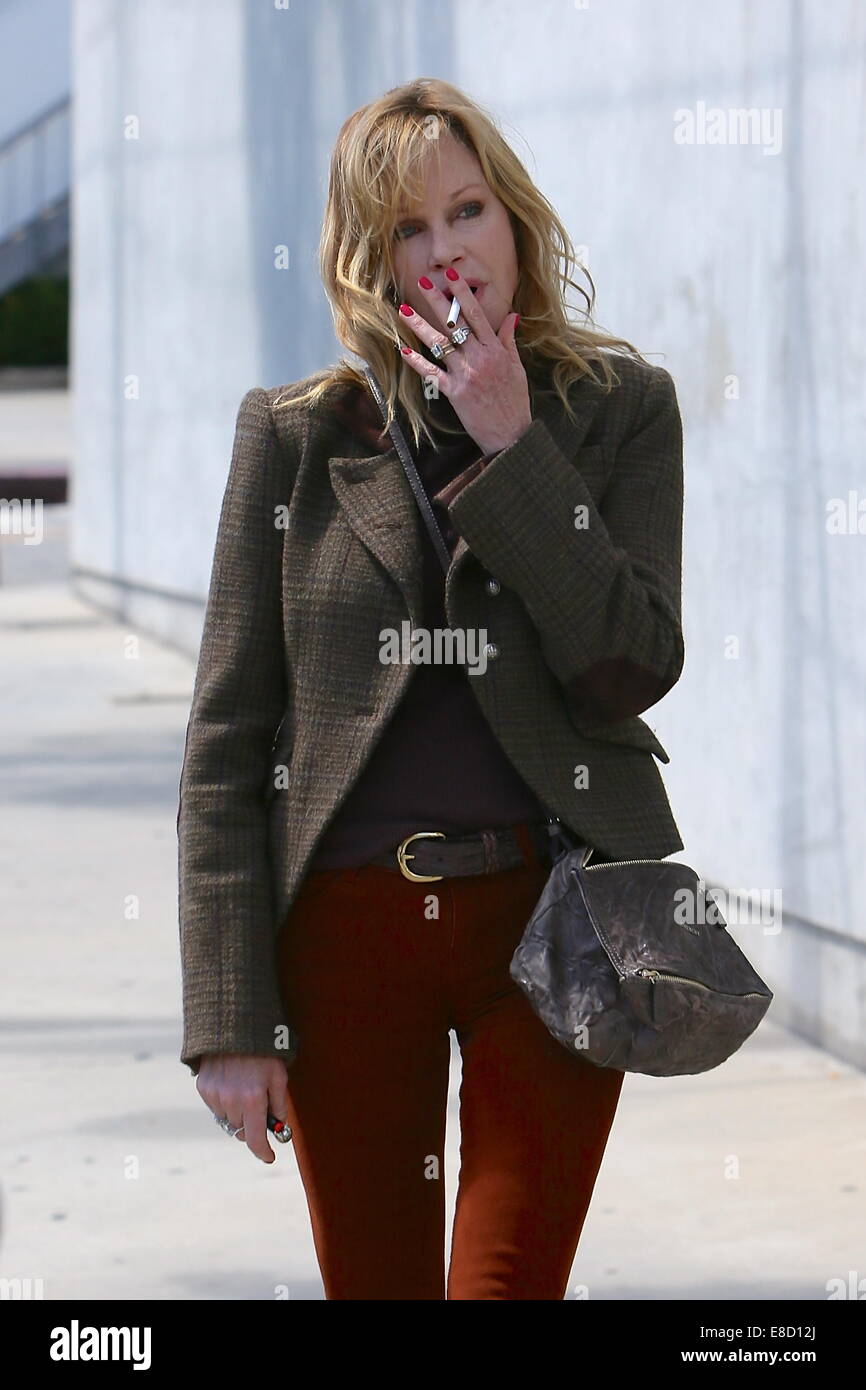 Melanie Griffith and a friend do some shopping on Melrose avenue after ...