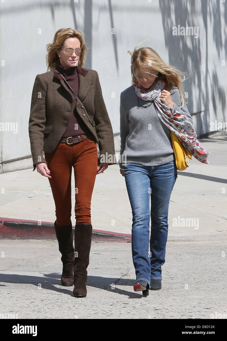 Melanie Griffith and a friend do some shopping on Melrose avenue after ...