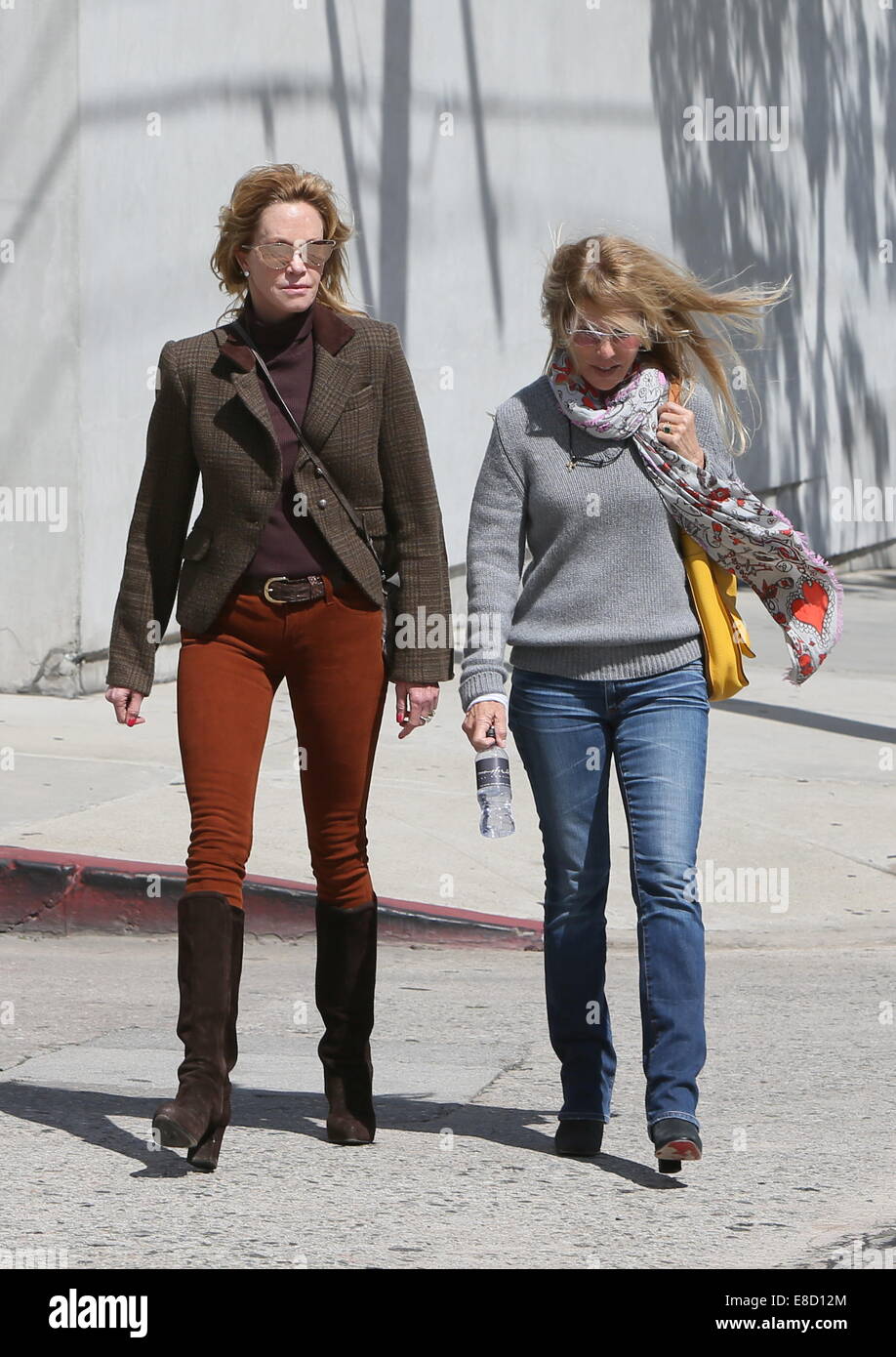 Melanie Griffith and a friend do some shopping on Melrose avenue after ...