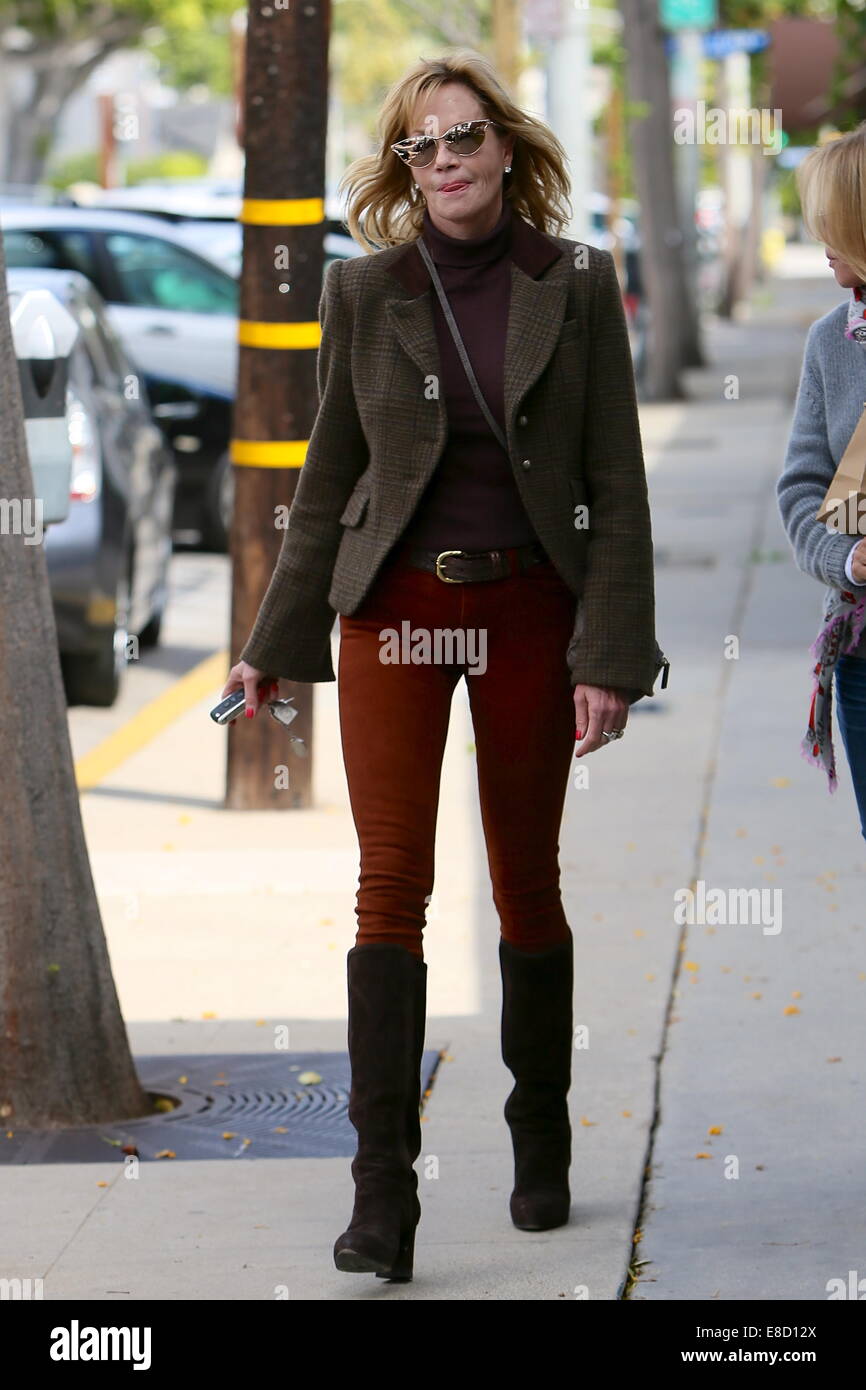 Melanie Griffith and a friend do some shopping on Melrose avenue after ...