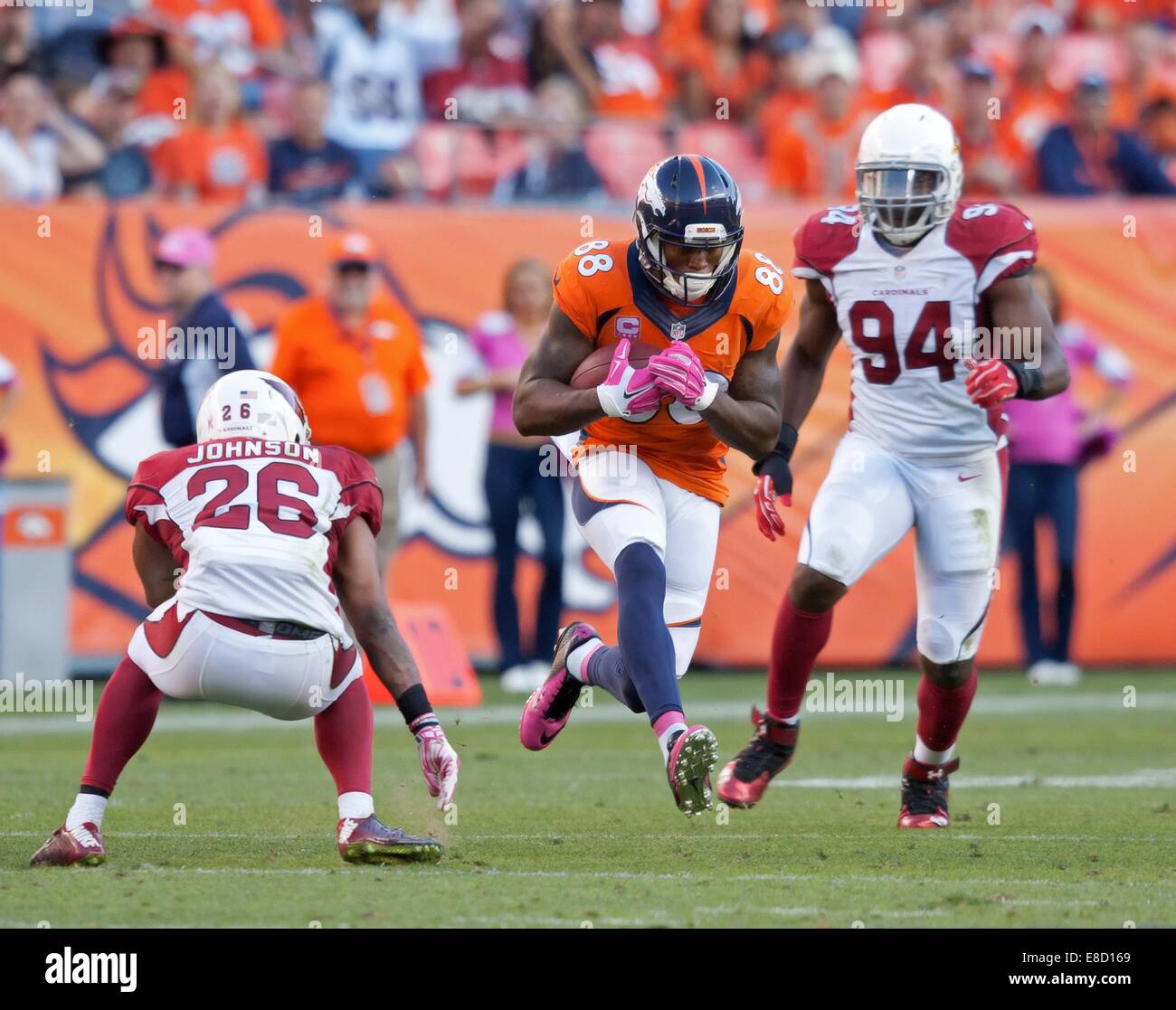 Denver, Colorado, USA. 5th Oct, 2014. Broncos WR DEMARYIUS THOMAS ...