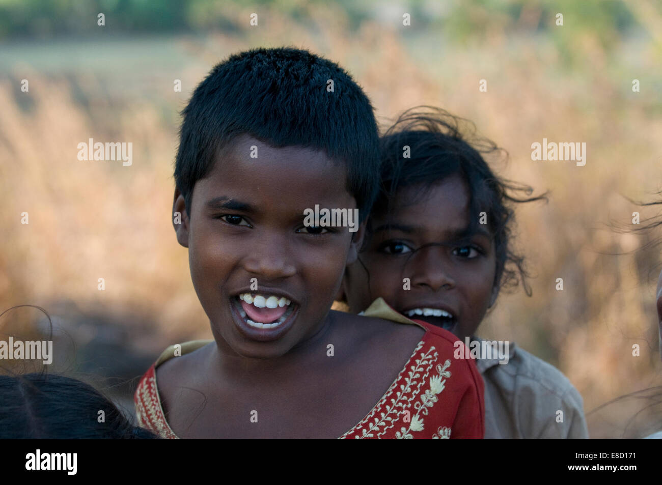 Young laughing Indian village girl children Stock Photo - Alamy