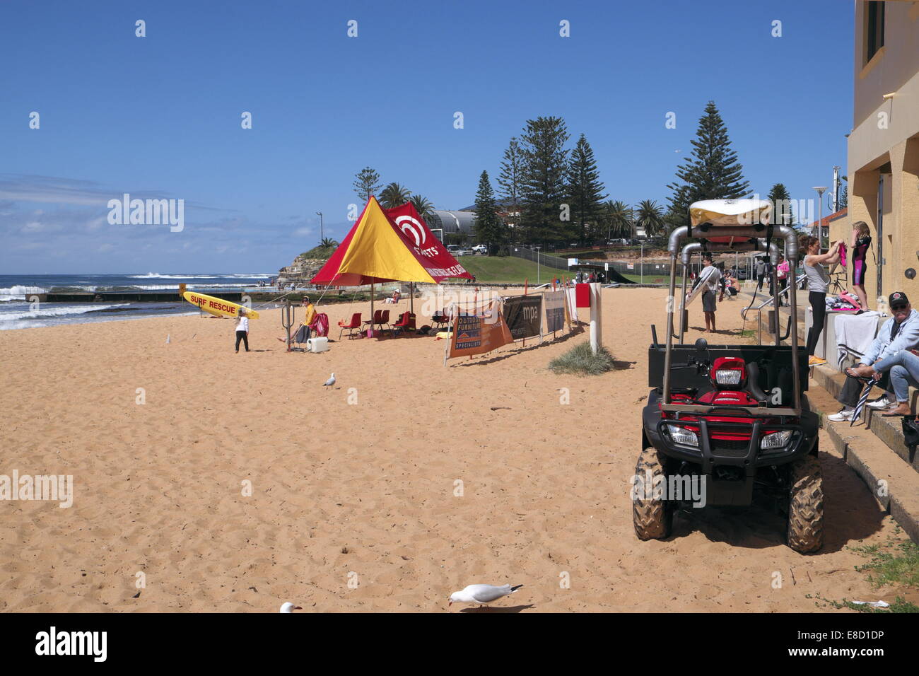 Collaroy beach in spring, surf life saving season has just begun ...