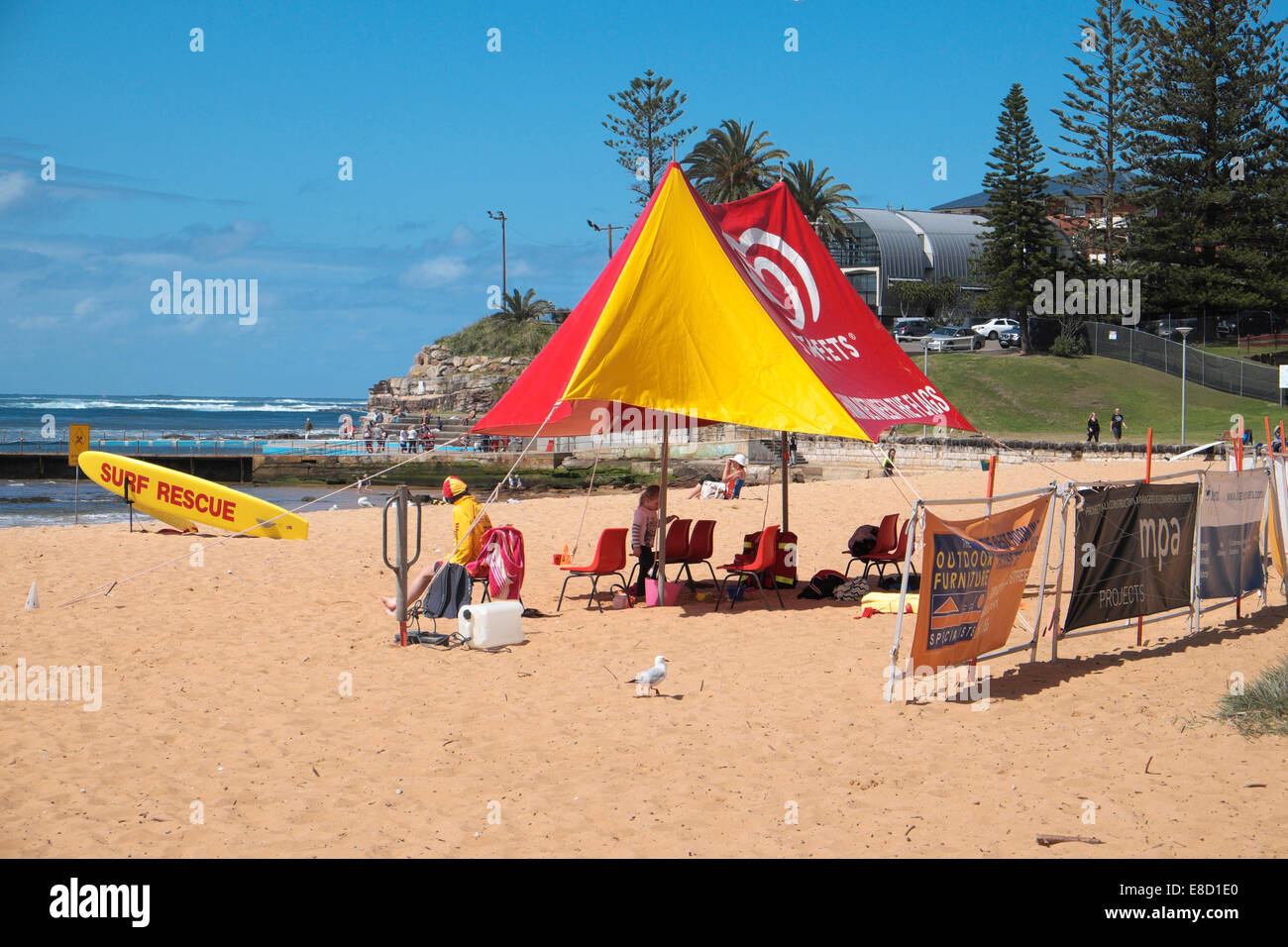 Collaroy beach in spring, surf life saving season has just begun ...