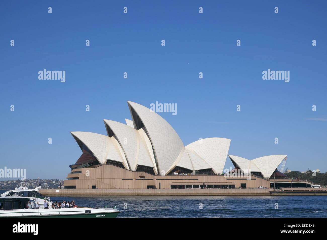 manly fast ferry on route to circular quay passes the sydney opera ...