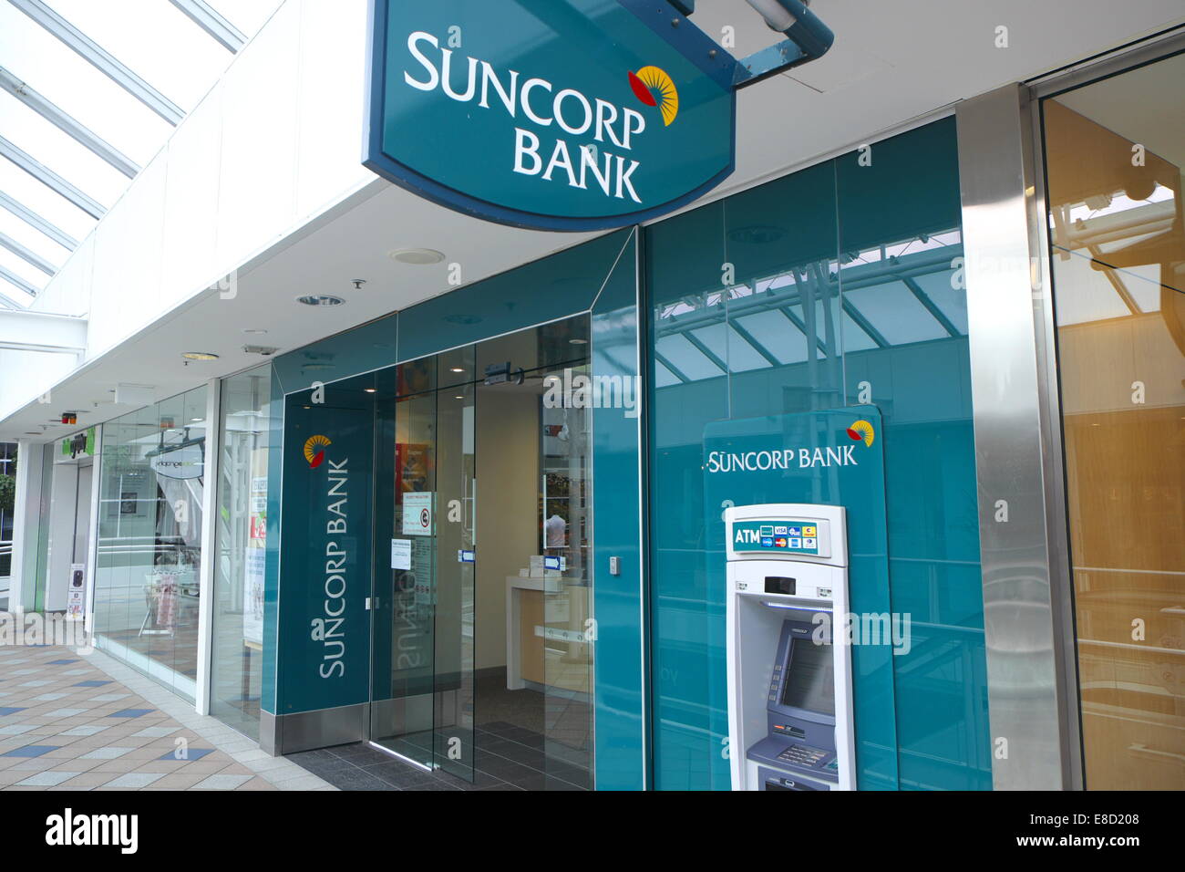 branch of australia's suncorp bank in sydney shopping centre,australia ...
