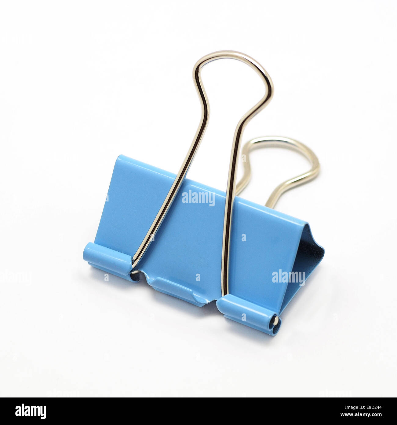 blue binder clip isolated on white background Stock Photo - Alamy