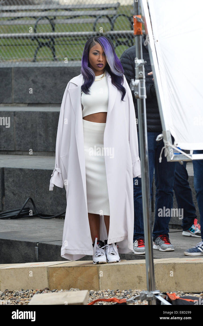 Rapper Diamond shootng a video in Brooklyn Featuring: Diamond Where ...