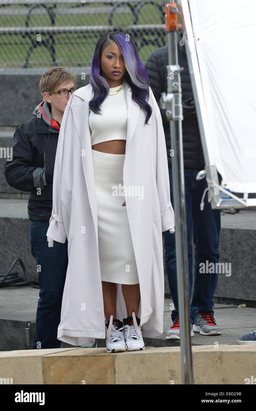 Rapper Diamond shootng a video in Brooklyn Featuring: Diamond Where ...