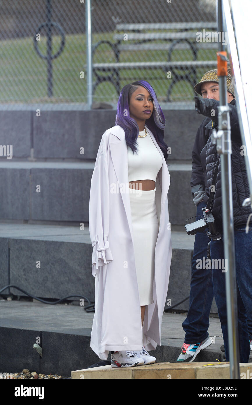 Rapper Diamond shootng a video in Brooklyn Featuring: Diamond Where ...