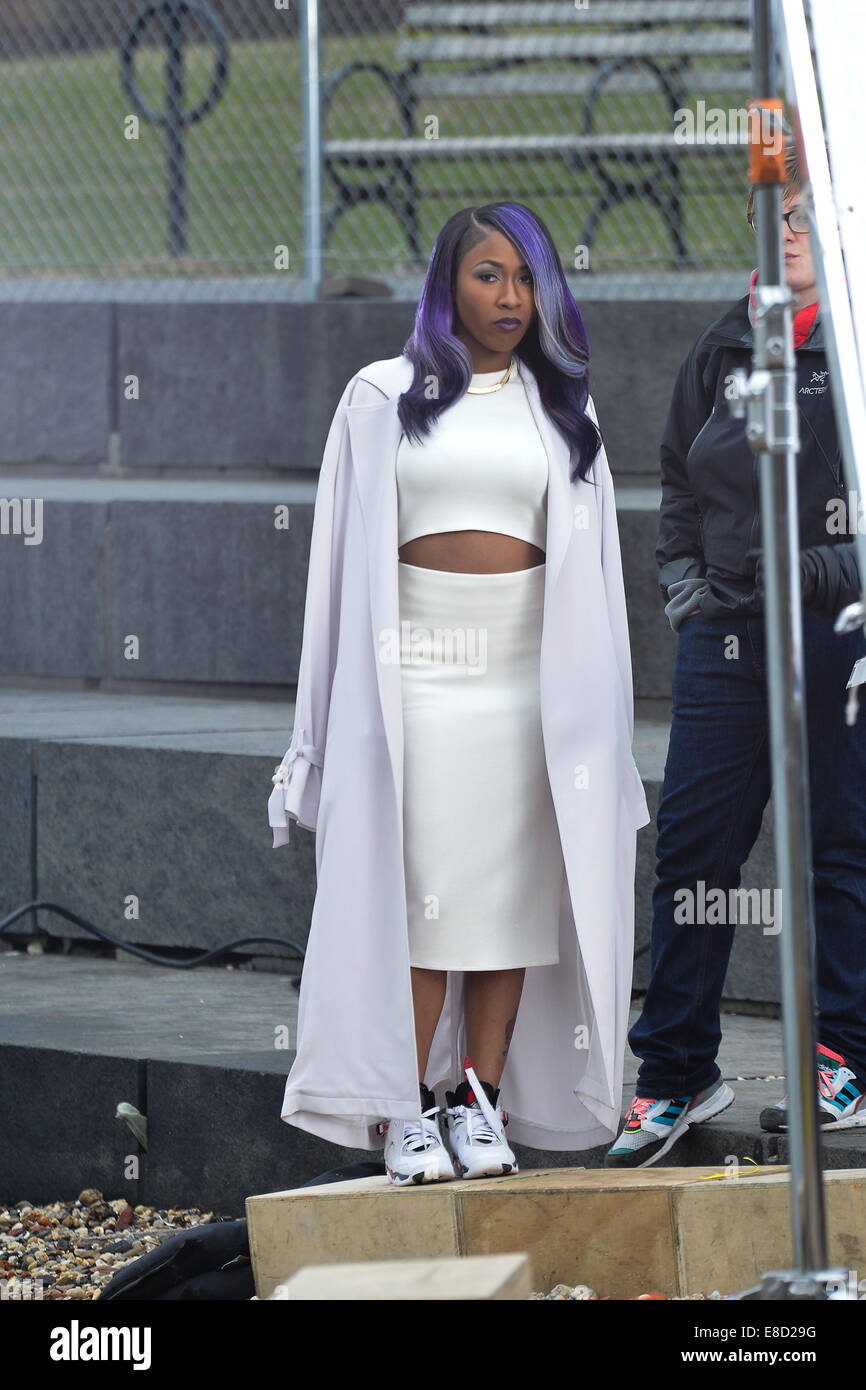 Rapper Diamond shootng a video in Brooklyn Featuring: Diamond Where ...