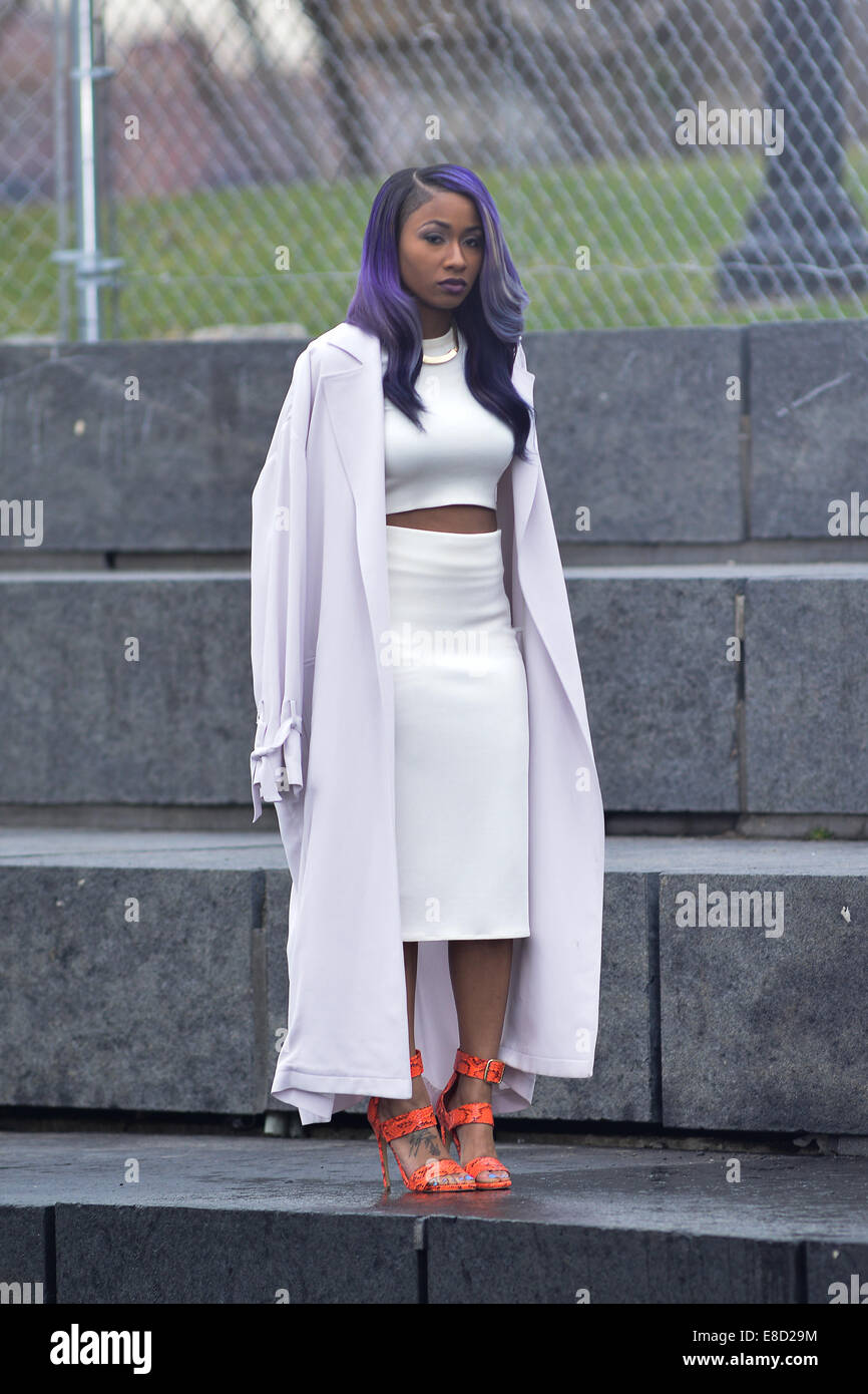 Rapper Diamond shootng a video in Brooklyn Featuring: Diamond Where ...