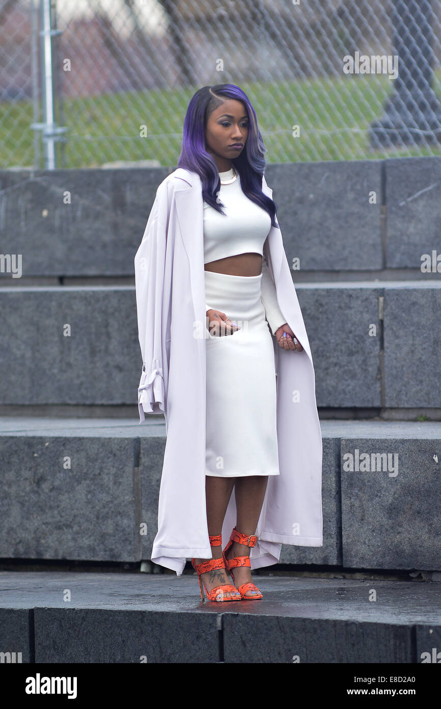 Rapper Diamond shootng a video in Brooklyn Featuring: Diamond Where ...